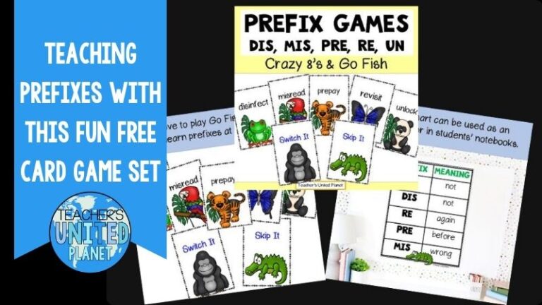 Teaching Prefixes With A Fun Card Game Freebie